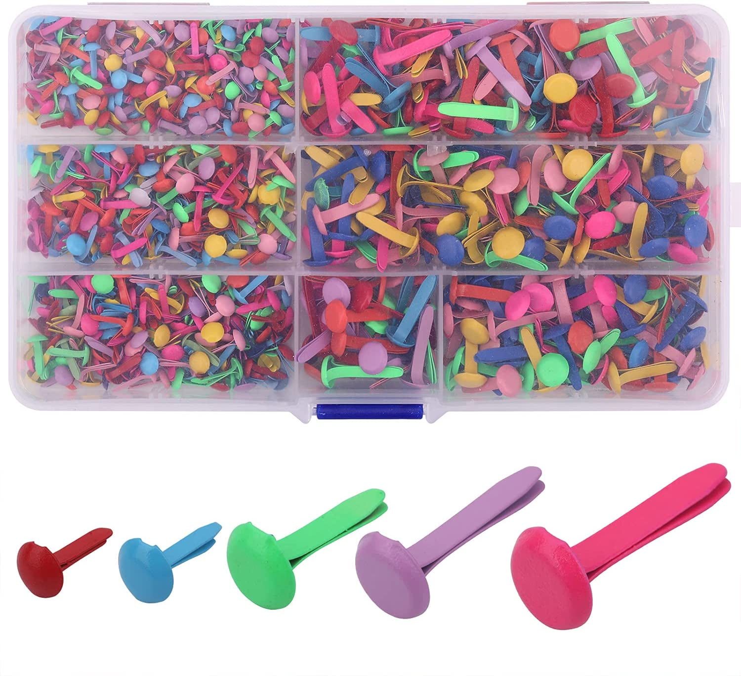 500pcs Paper Fastener - Brads for Crafting Split Rivets Pins Round Metal Split Pins Brads for ...