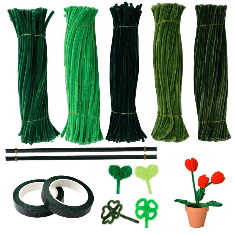 500pcs Pipe Cleaners Chenille Stems for Flowers Craft Supplies Bulk ...
