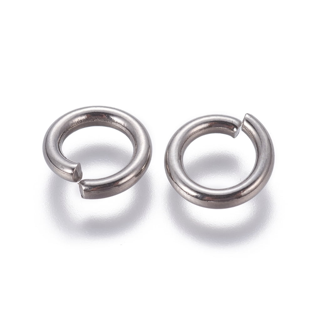 500pcs Resistant 304 Stainless Steel Open Jump Rings Round Stainless ...
