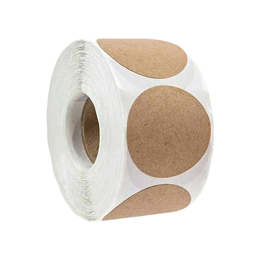 500pcs Roll Of Kraft Round Blank Sticker For Creative Project And ...