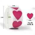 500pcs Rose Red Heart Stickers Valentines Day Love Shape Labels Self ...