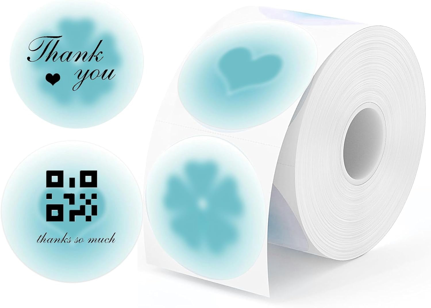 500pcs Round Thermal Labels, 2 Inch Thermal Printer Stickers, 2 ...