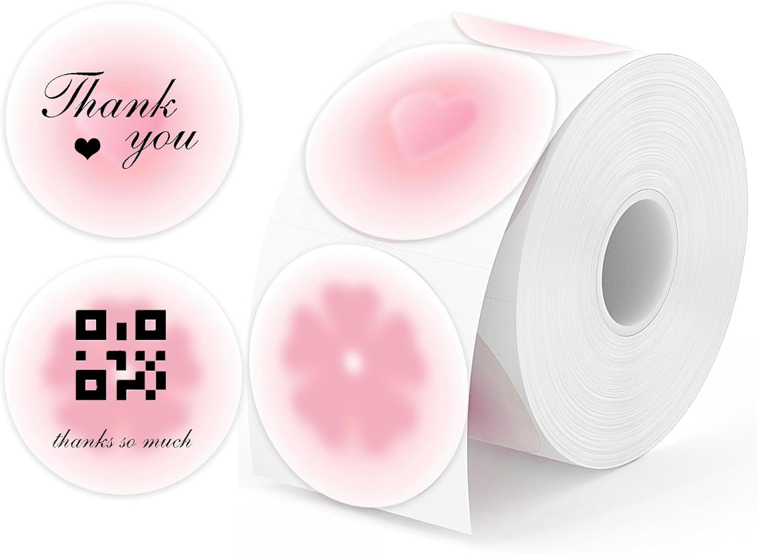 500pcs Round Thermal Labels, 2 Inch Thermal Printer Stickers, 2 ...