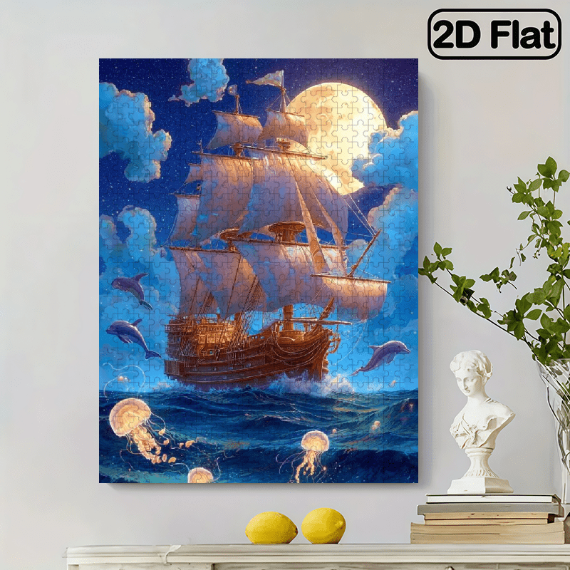 500pcs Sailing Ship Ocean Pirate Sea Puzzle Suitable for Adults ...