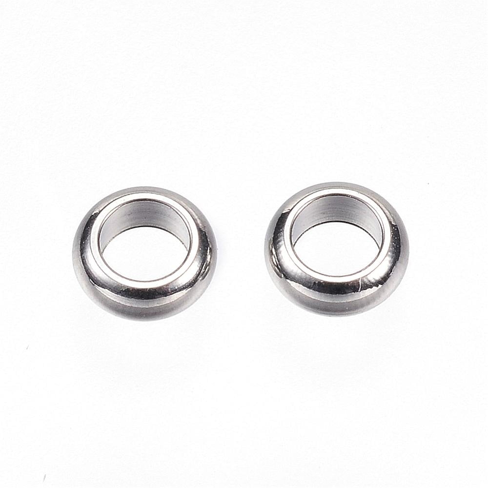 500pcs Tarnish Resistant 304 Stainless Steel Spacer Beads Ring ...