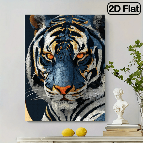 500pcs Tiger Head Pattern Home Decoration Jigsaw Puzzle Adult ...