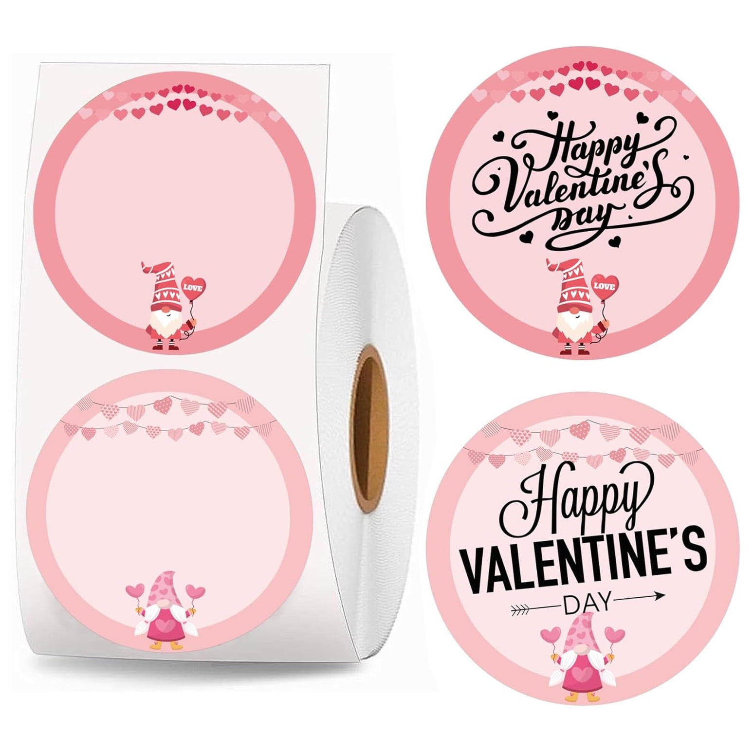 500pcs Valentine Direct Thermal Stickers Happy Valentine's Day Sticker ...