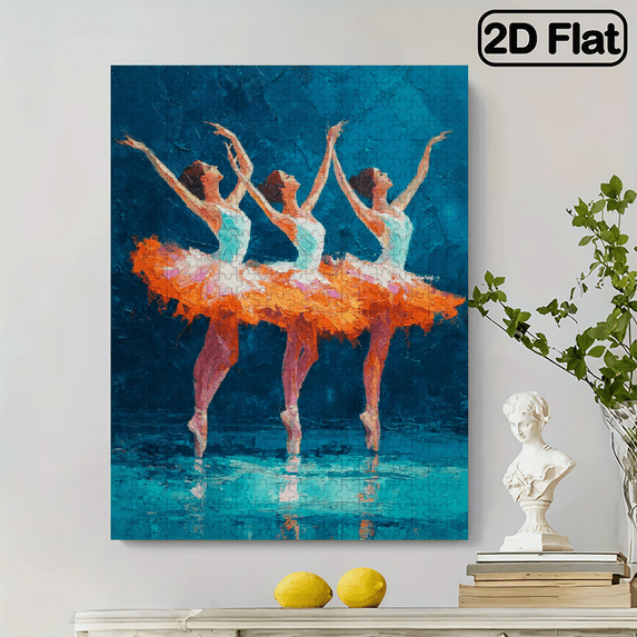 A 500pcs puzzleElegant Ballet Dancers Art Puzzle for Living Room Decor ...