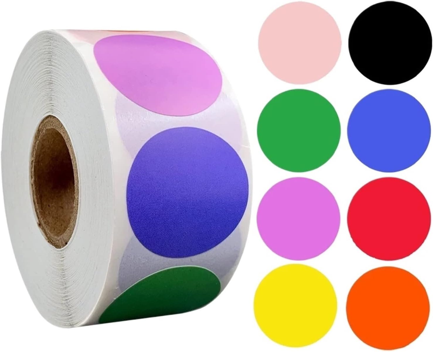 500pcs/roll 1inch Colorful Coding Label Stickers Dots Toy Stickers ...