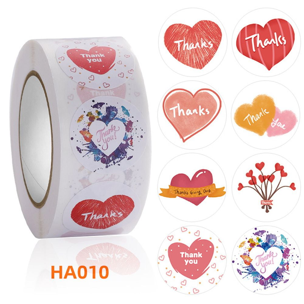 500pcs/roll Envelopes Packing Bag Happy Valentine's Day Labels Gift Box ...