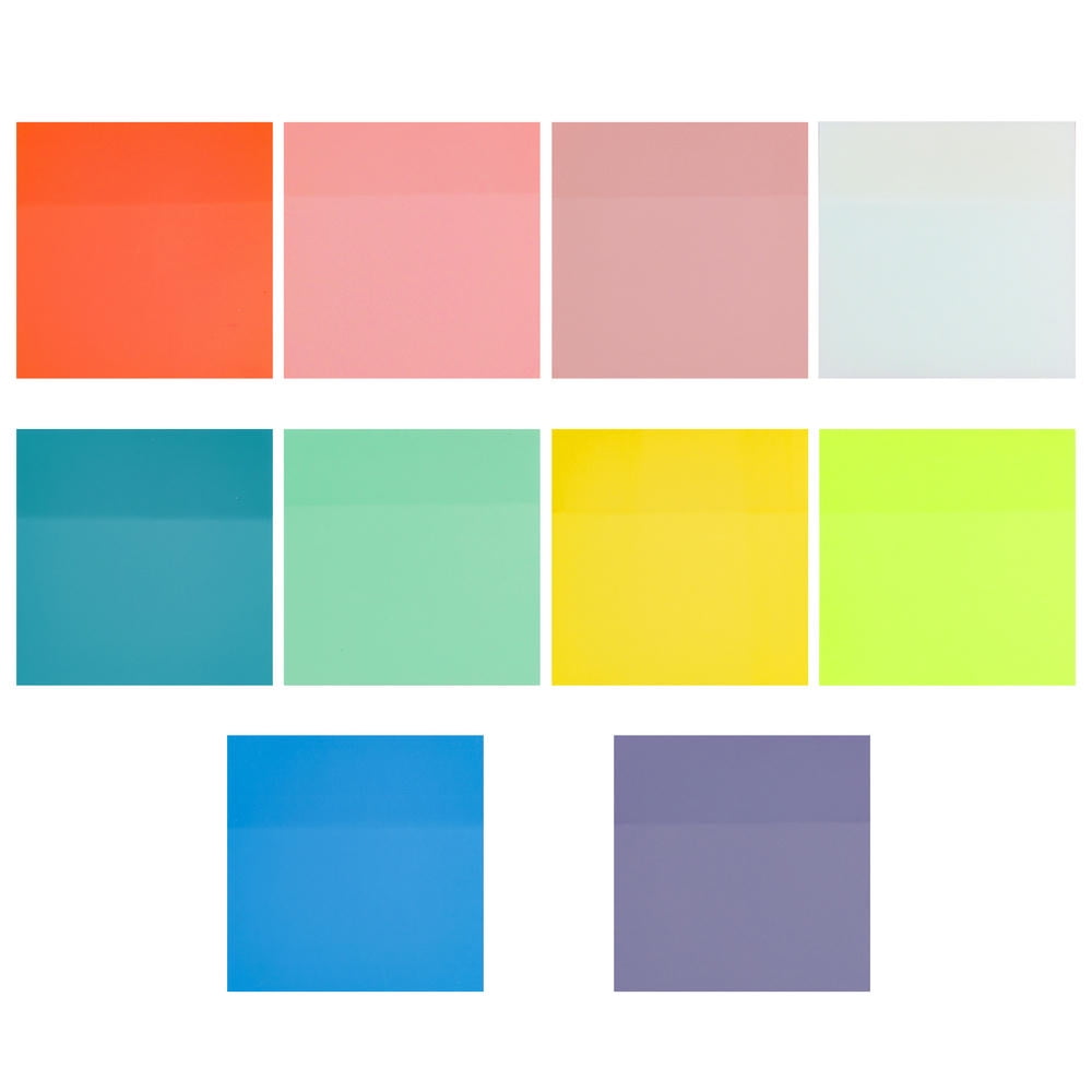500sheets Writing Memo Transparent Note Paper 10 Colors Self Adhesive ...