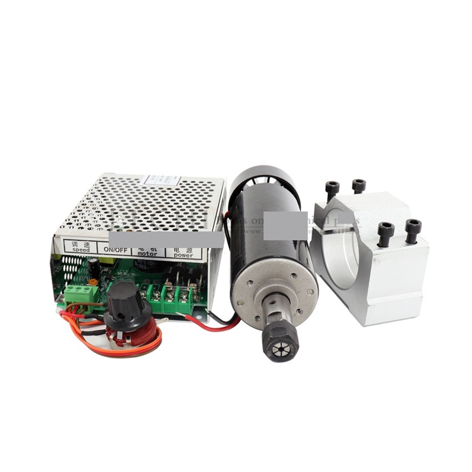 500w Air Cooled Spindle Motor +13pcs ER11 Chuck + 52mm Clamps + Power ...