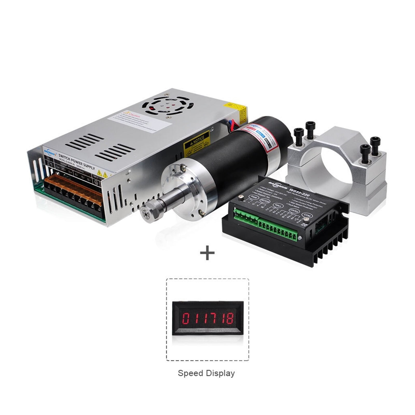 500w Brushless Spindle Motor ER11 DC Motor for CNC Milling with Power ...