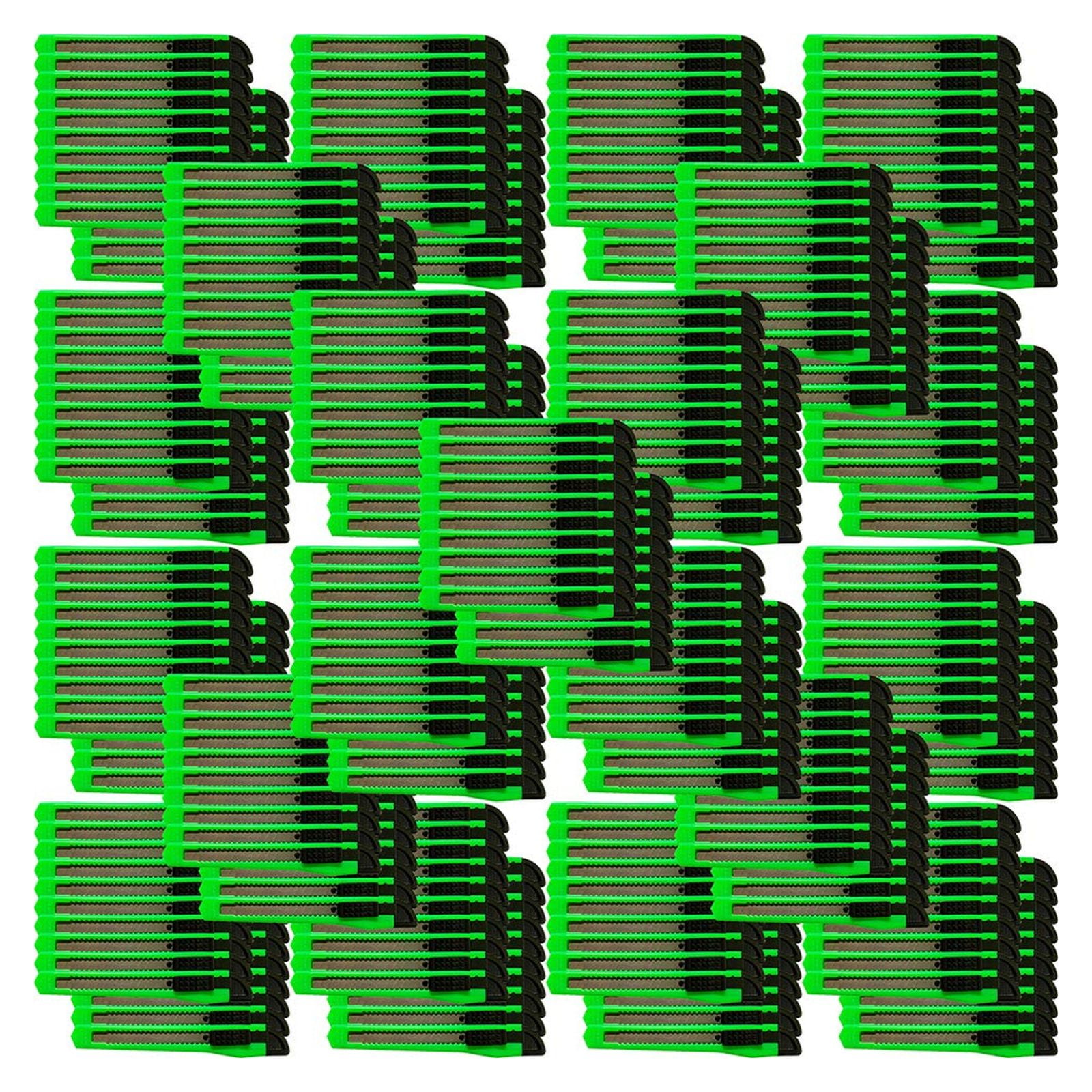 500x Bulk Small Neon Green Utility Knife Box Cutters Snap Off Blade 9MM ...