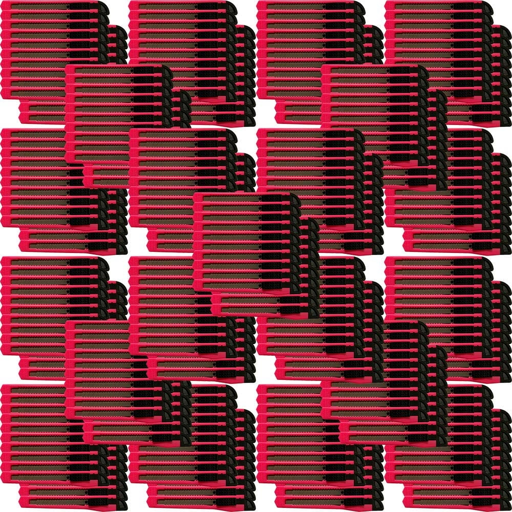 500x Bulk Small Neon Pink Utility Knife Box Cutters Snap Off Blade 9MM ...