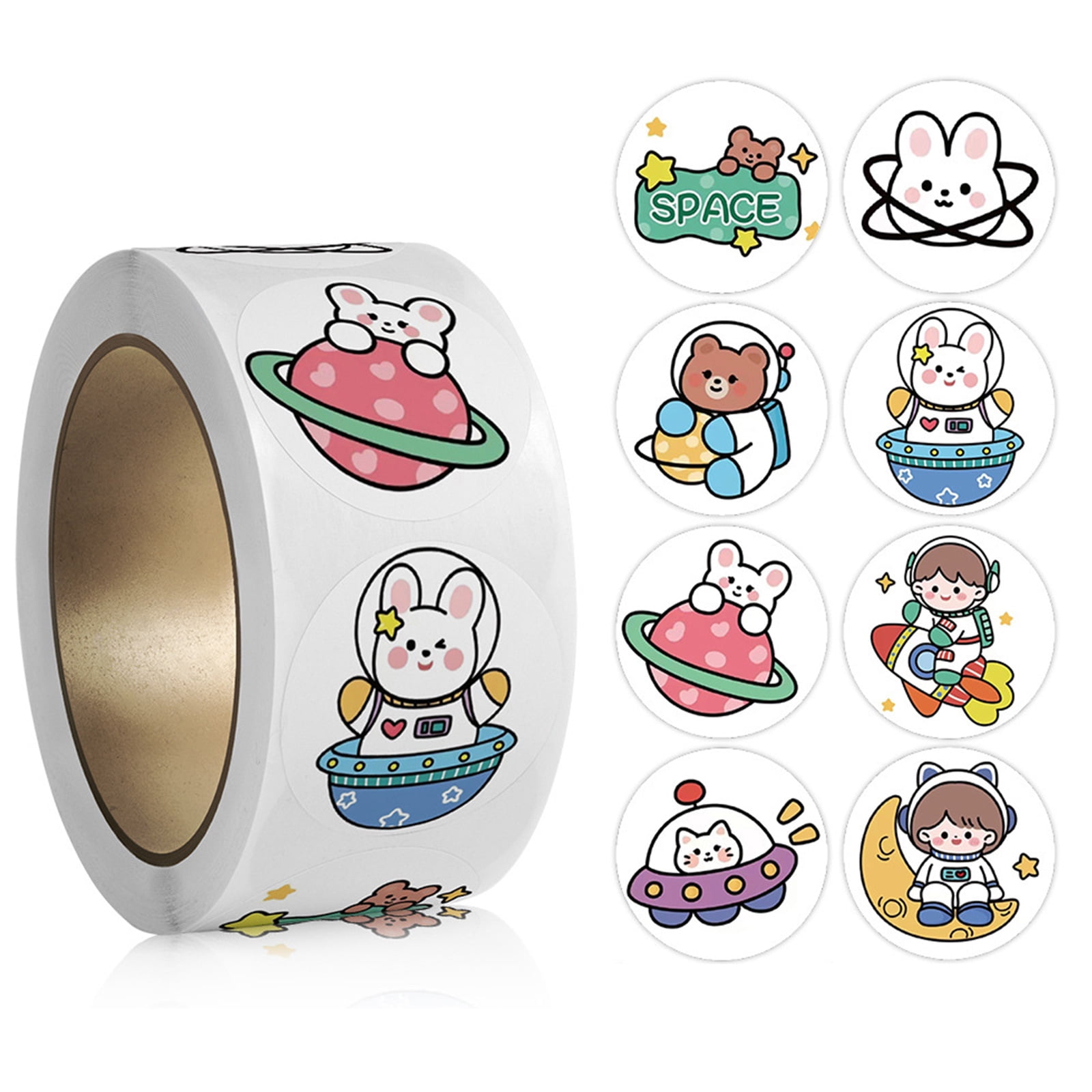500x/Roll Kids Stickers Water Bottle Sticker Cartoon Stickers Self ...
