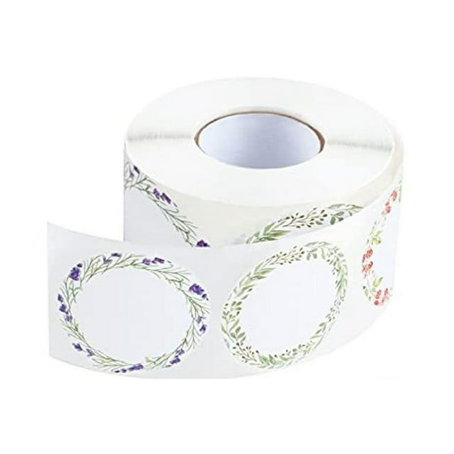 500x/Roll Round Stickers Self-Adhesive Labels Canning Jar Labels ...