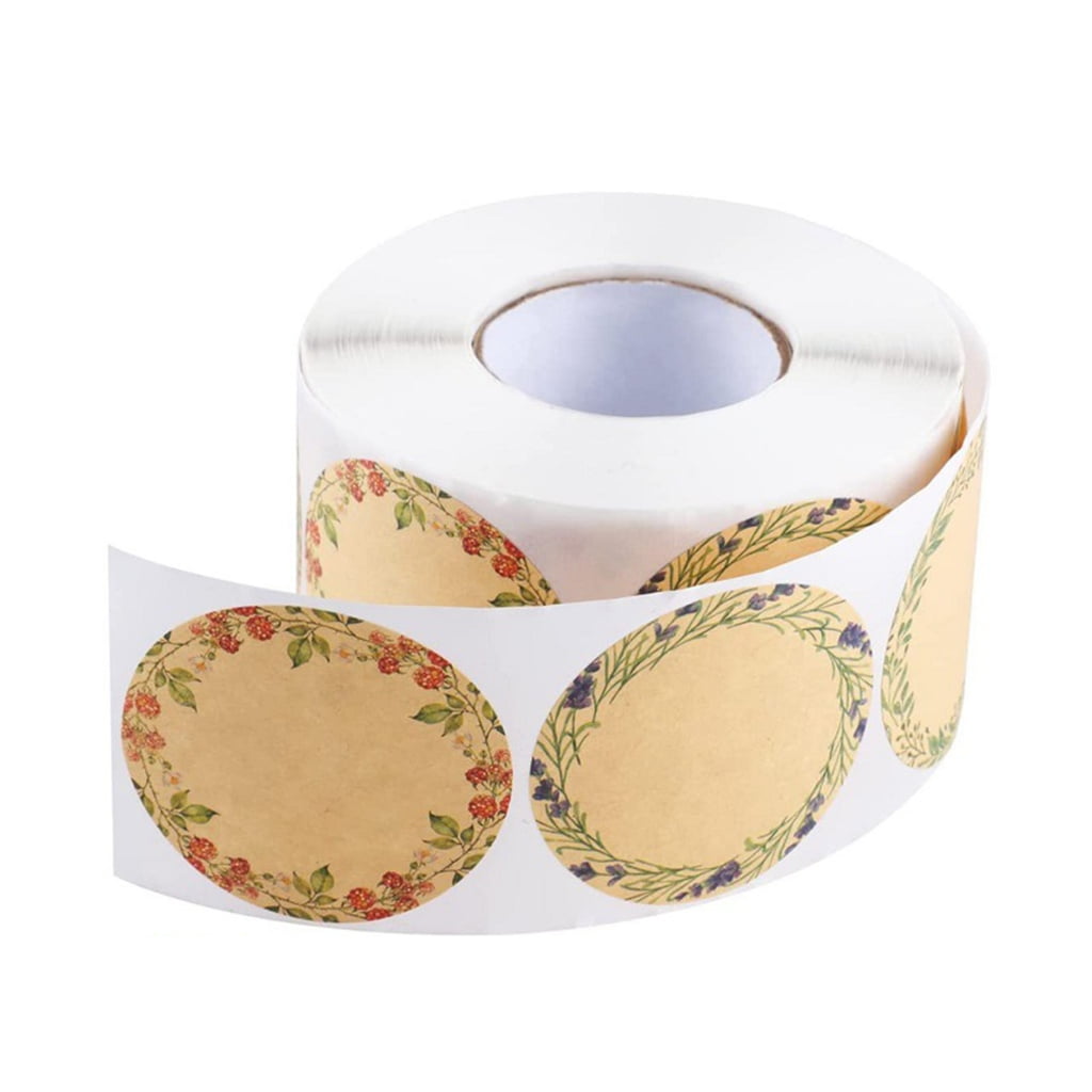 500x/Roll Round Stickers Self-Adhesive Labels Canning Jar Labels ...