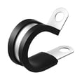 501-1/4 Inch Cable Clamps 304 Stainless Steel Rubber Coated Pipe ...