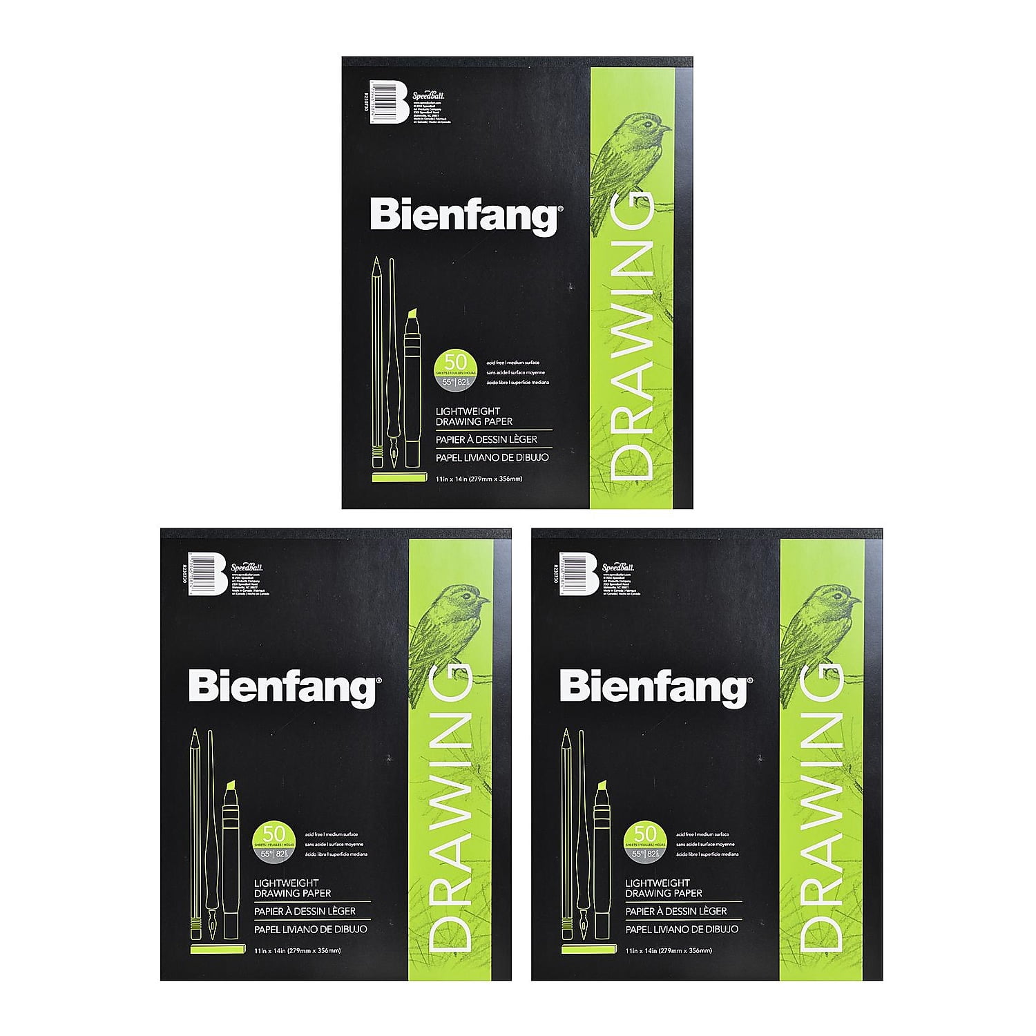 501 Giant Drawing Paper Pad 11 in. x 14 in. (pack of 3) - Walmart.com