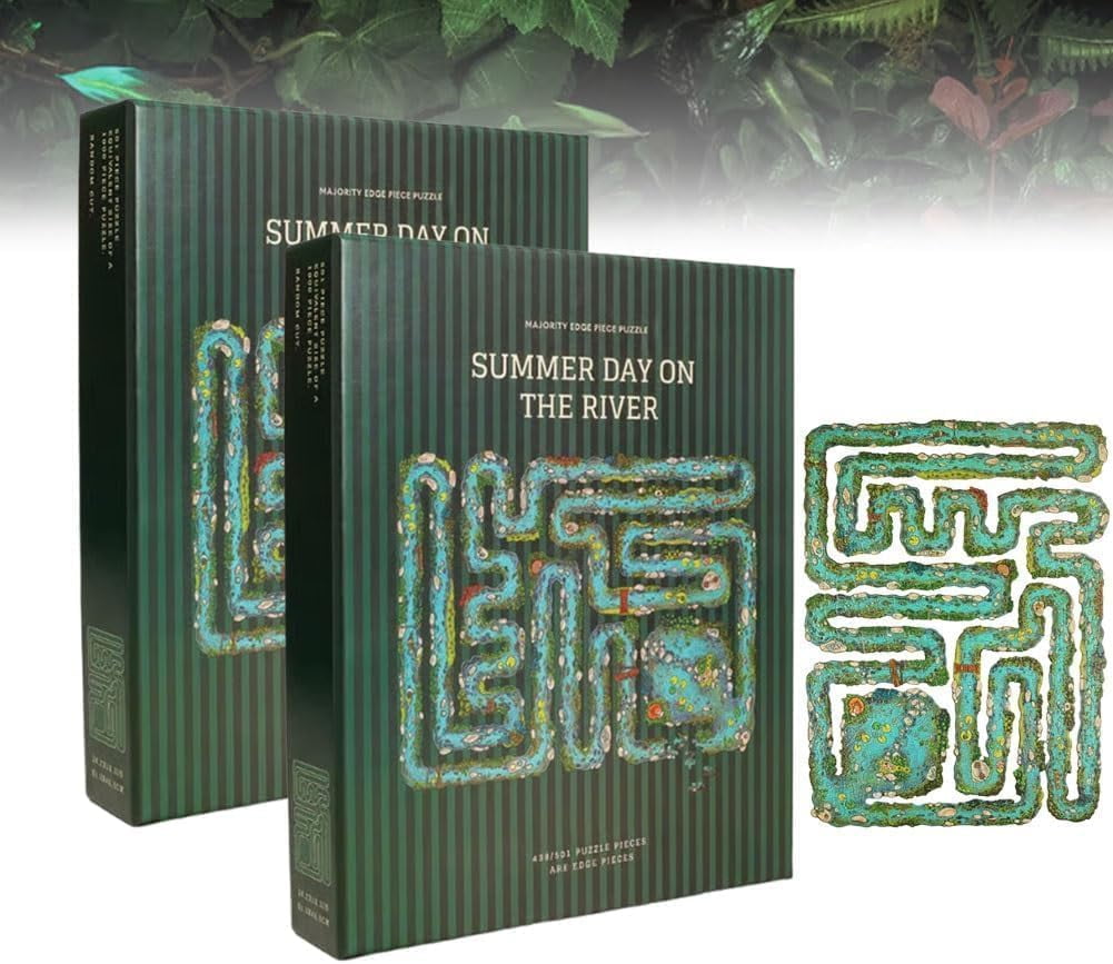 501-Piece All-Edge Jigsaw Challenge – Summer Day on The River Themed ...