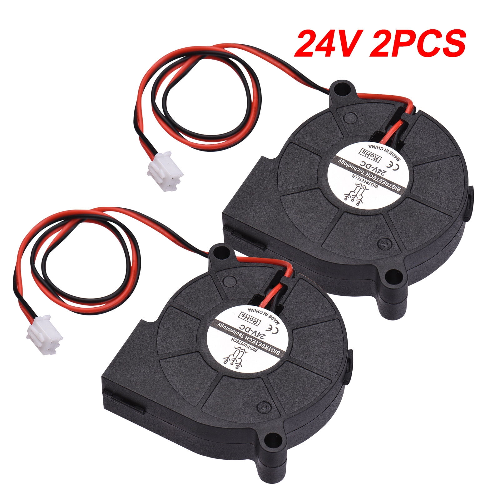 5015 Cooling Fan 50x50x15mm 12V/24V Brushless Fan Blower Fan 2-Pin Connector for 3D Printer ...