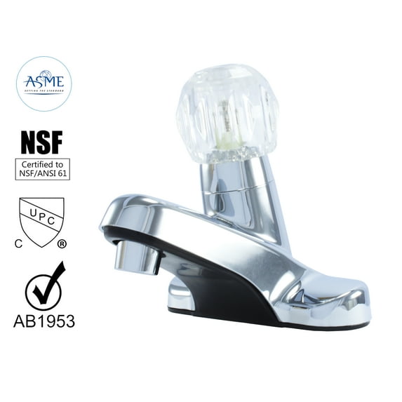 50193010 Non-Metallic Single Handle Ceramic Disc Faucet, Chrome Finish ...