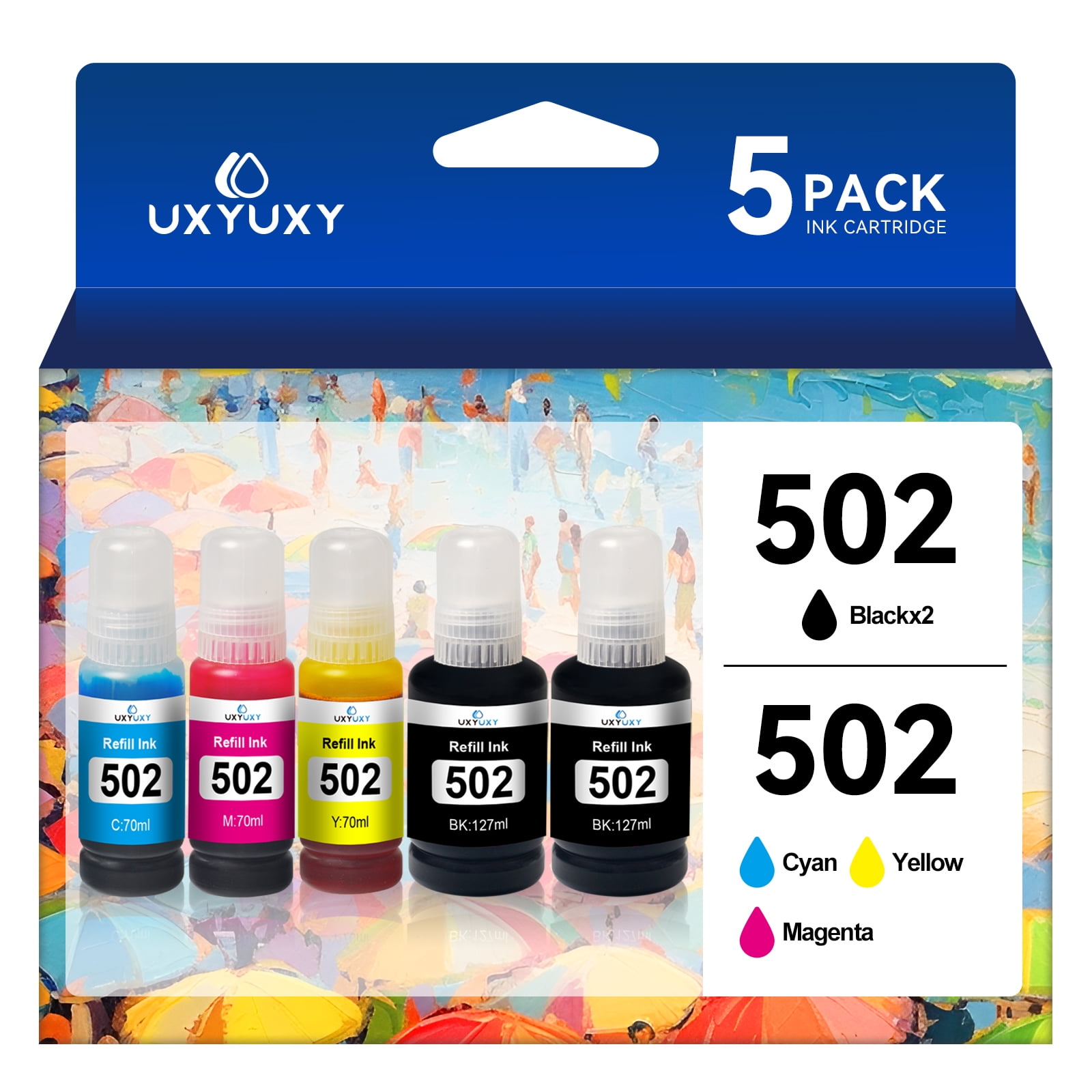 502 Ink Bottle Replacement for Epson 502 T502 Ecotank Refill Ink for ...