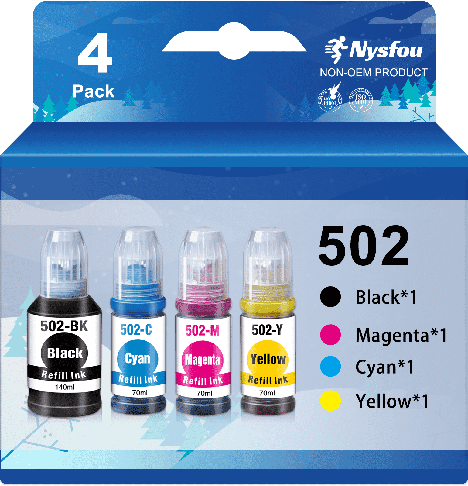502 Ink Bottle Replacement for Epson 502 T502 Ecotank Refill Ink for ...