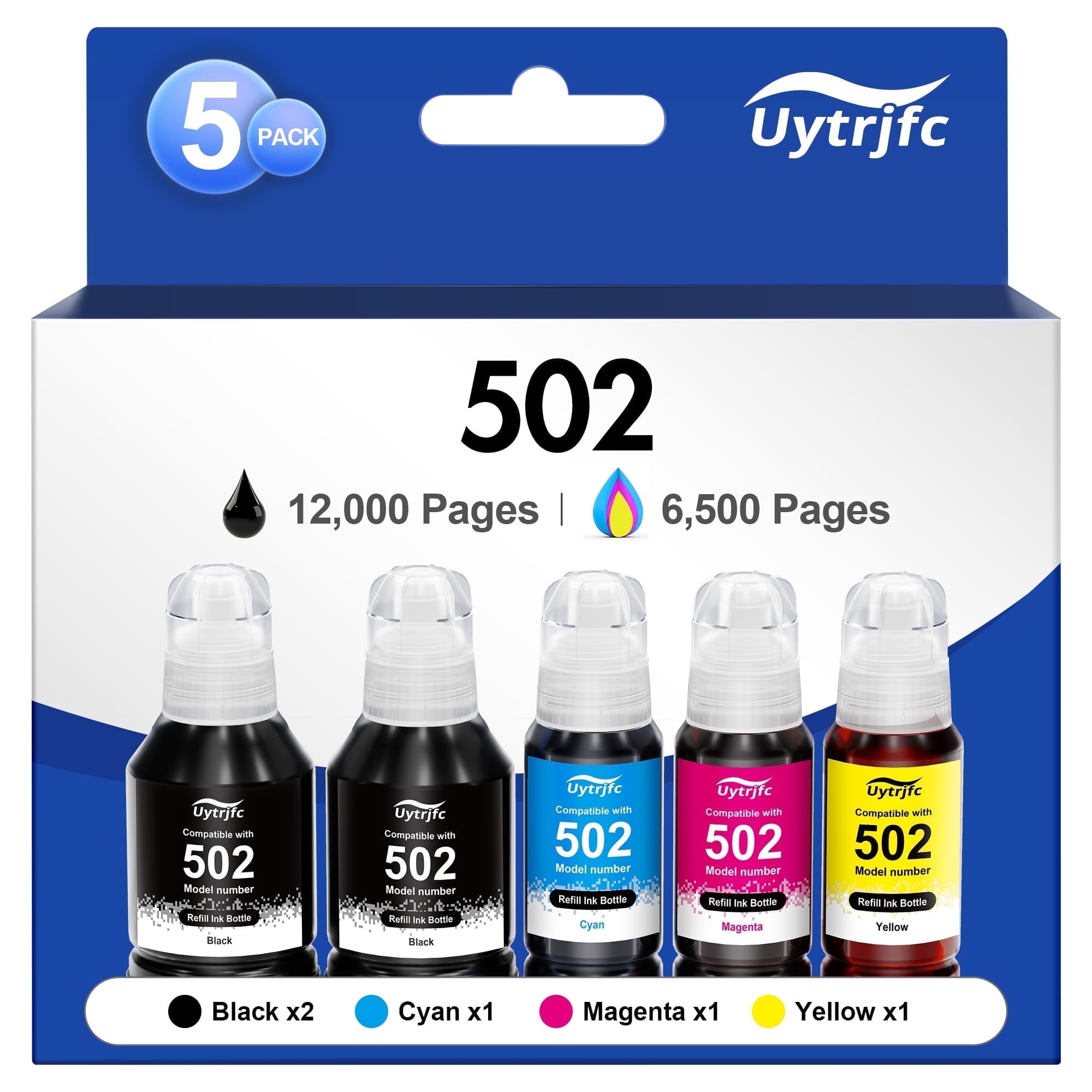 502 Ink Bottle Replacement for Epson 502 T502 Refill Ink for Epson ET ...