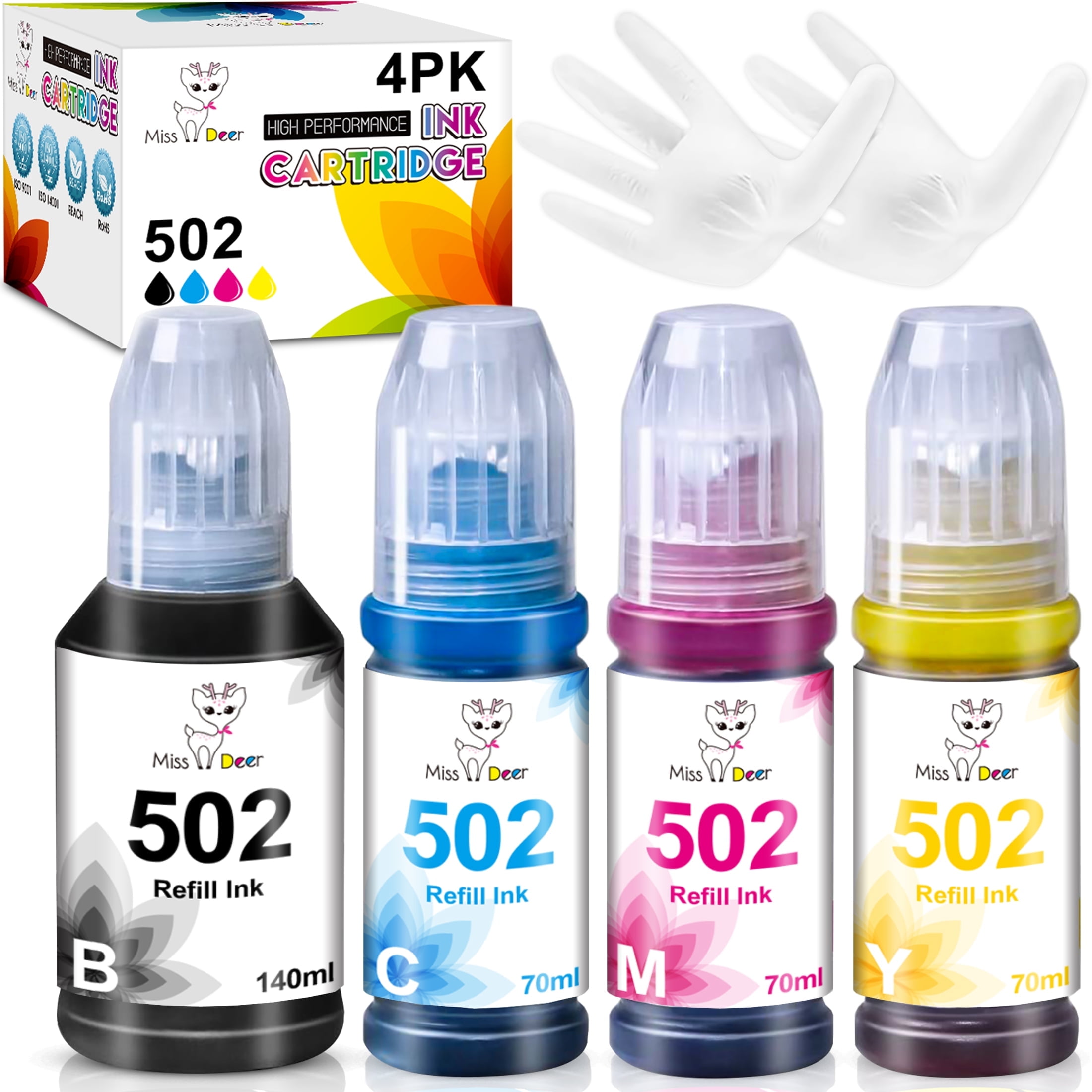 502 Ink Refill Bottle Compatible with Epson 502 Ink Bottle for Works ...