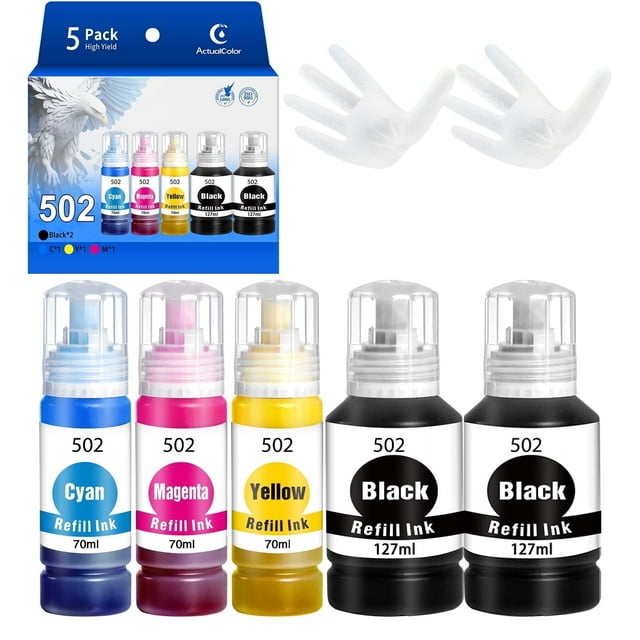 502 Ink Refill Bottle for Epson 502 Ink Bottle for EcoTank ET-4760 3850 ...