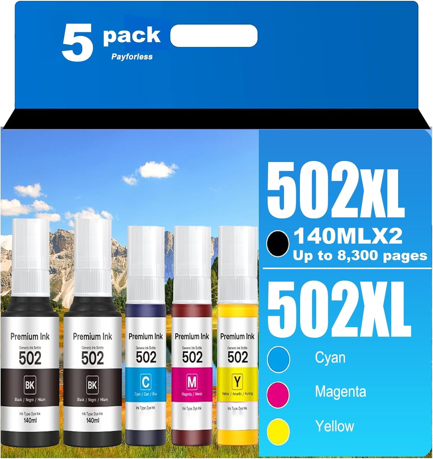 502 Ink Refill Compatible for Epson 502 Ink Refill Bottles Use for ...