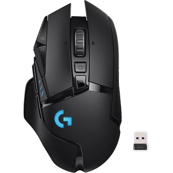 502 Lightspeed Wireless Gaming Mouse with Hero 25K Sensor, PowerPlay ...