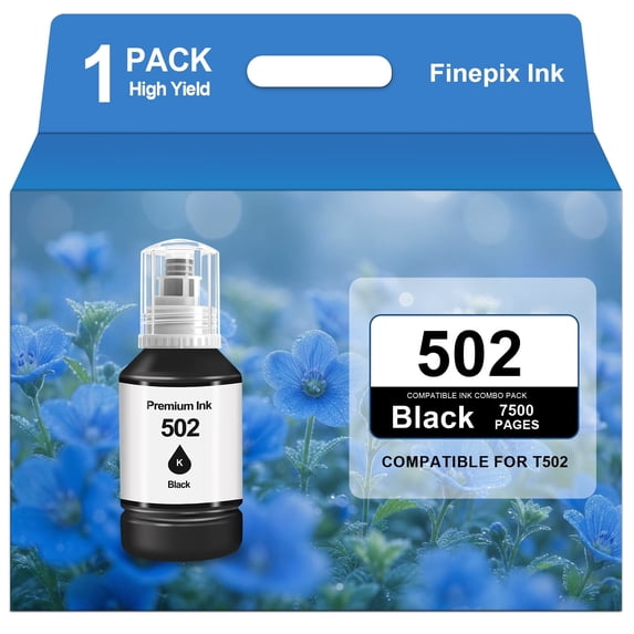 502 Refill Ink Bottle Compatible with Epson 502 Ink Bottle for EcoTank ...