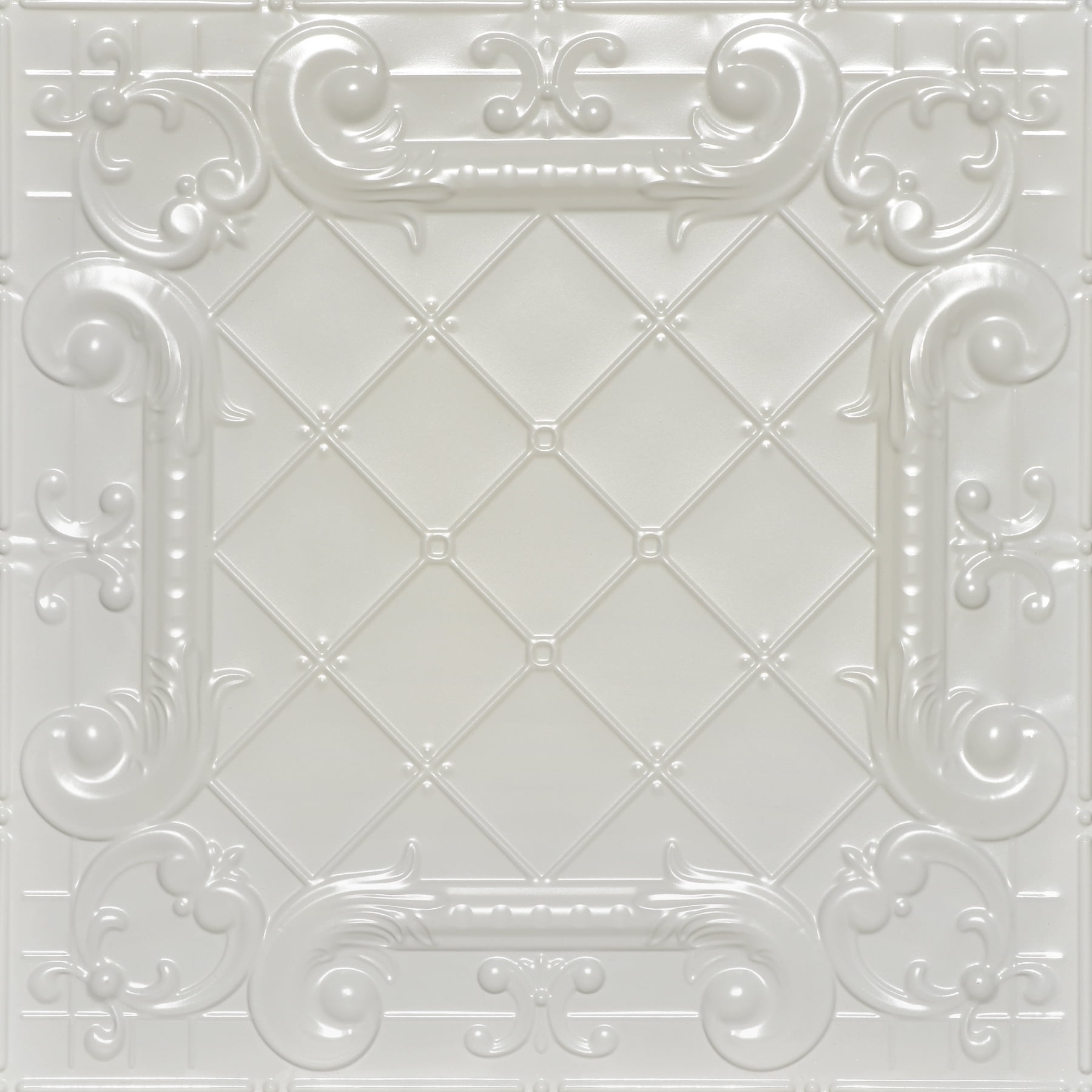 502 - Tin Plated Drop-In Ceiling Tile in Eggshell White (48 Sq.ft/ Pack ...