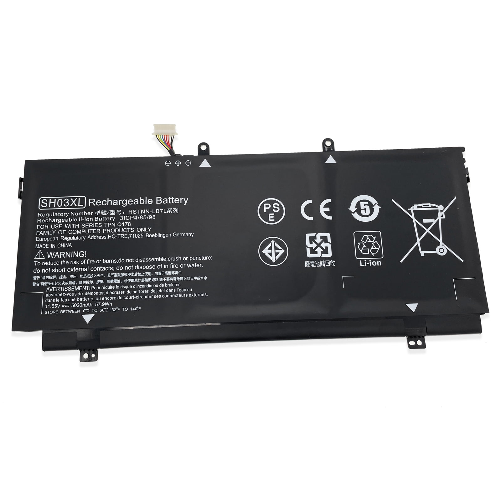 5020mAh SH03XL Replacement Li-Ion Battery For HP Spectre X360 13-AB 13 ...