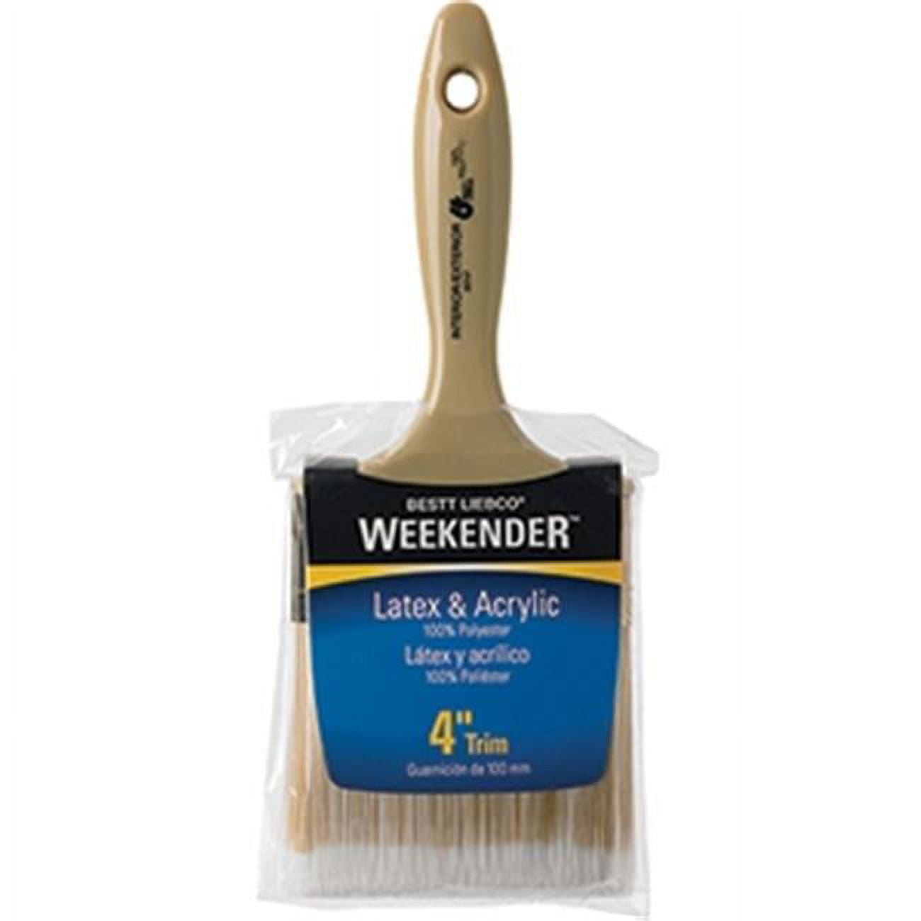 502574700 Bestt Liebco 4" 2574 Weekender Paint Brush - Latex - Walmart.com