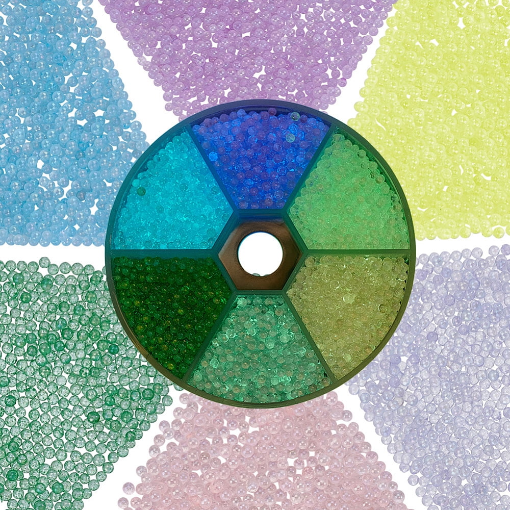 5040Pcs 6 Colors Luminous Micro Beads Mixed Color 2-2.5mm 840pcs/color ...