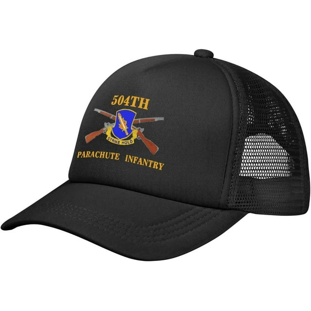 504th Parachute Infantry Regiment Mesh Hat Baseball Cap for Men Women Adjustable Trucker Hat Dad ...