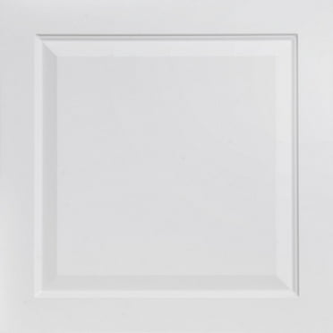 R24 Decorative Styrofoam Adhesive Ceiling Tile, Plain White, 8 Piece ...