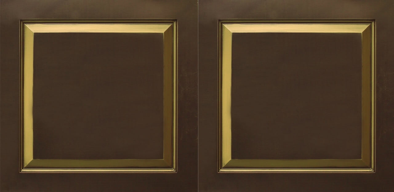 505-Raised Panel 2 ft. x 4 ft. PVC Lay-in Ceiling Tile in Antique Brass ...