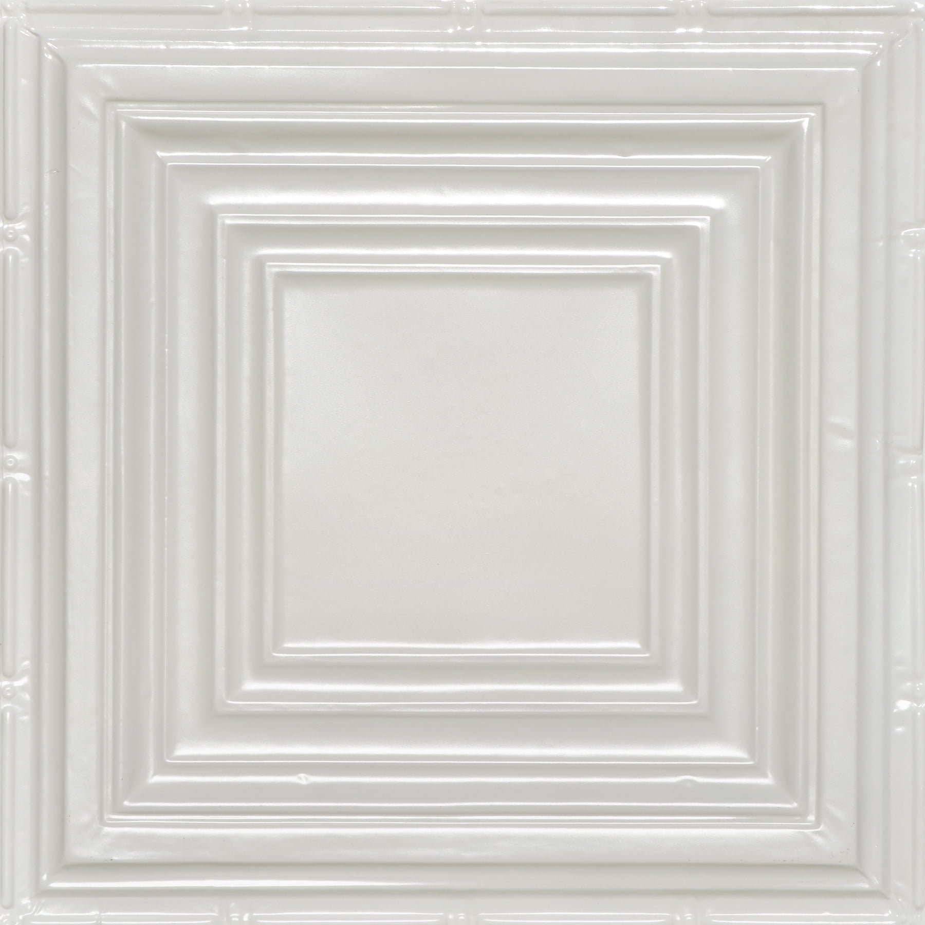 505 - Tin Plated Drop-In Ceiling Tile in Eggshell White (48 Sq.ft/ Pack ...