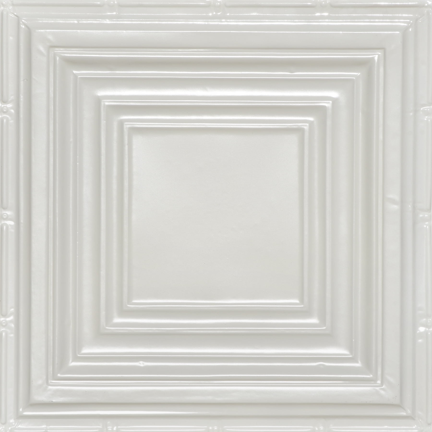505 - Tin Plated Nail-Up Ceiling Tile 12 in x 12 in Sample in Eggshell ...