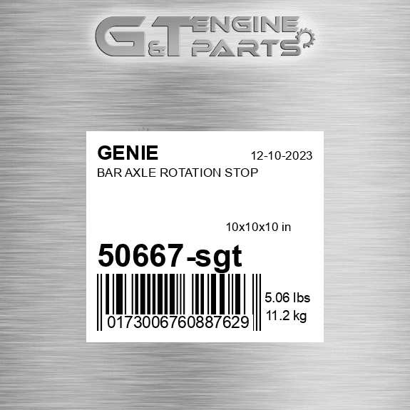 50667-SGT BAR AXLE ROTATION STOP fits Genie (New OEM) - Walmart.com