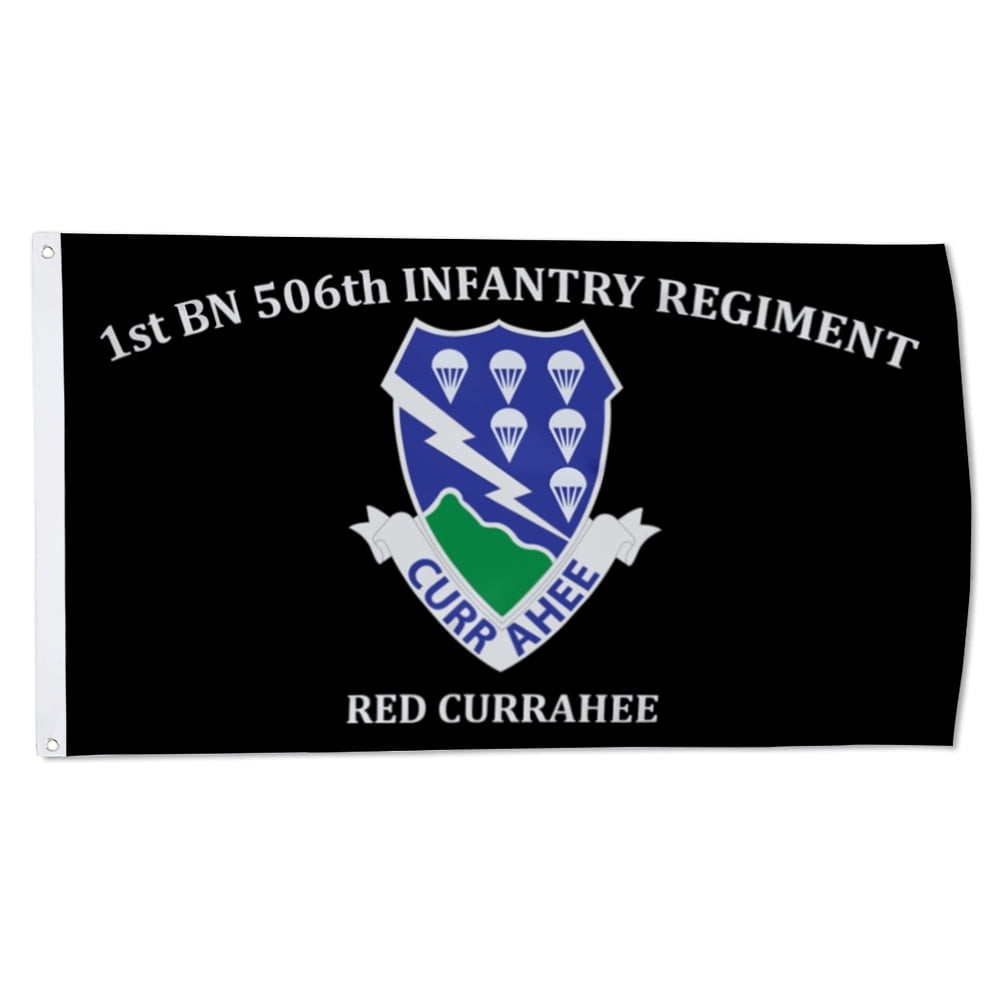 506th IN. flag 1st BN 506th Infantry Regiment Red Currahee Banner US ...