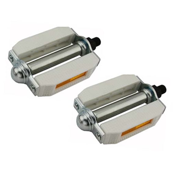 507 Pvc Pedals 1/2" White/Chrome. Bike pedals, bicycle pedal, for ...