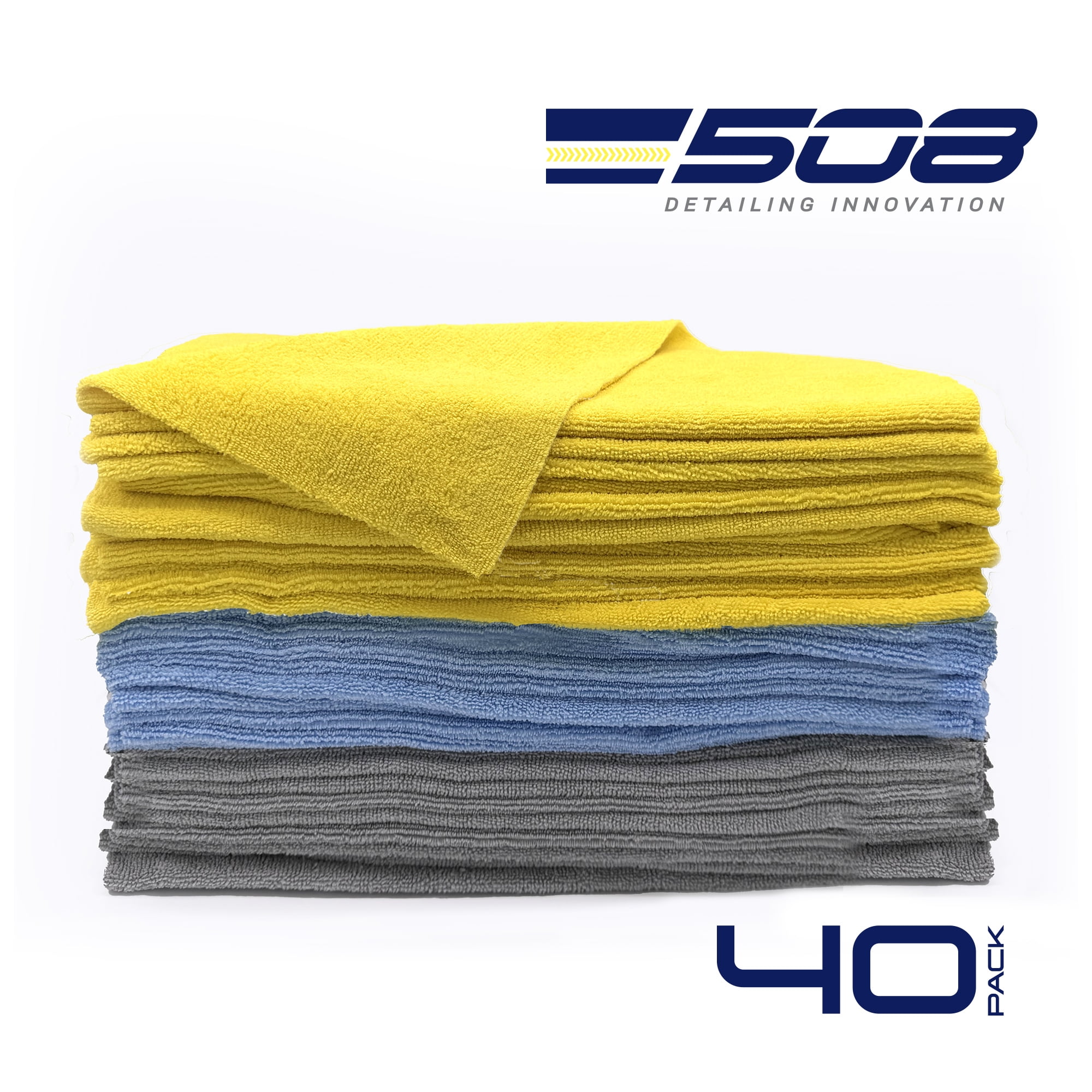508 Detailing Innovation Edgeless Monstah Microfiber Detail Towel, 40PK ...