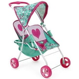 509 Crew: Mint Heart - Tandem Twin Doll Stroller - Hot Pink & Green ...