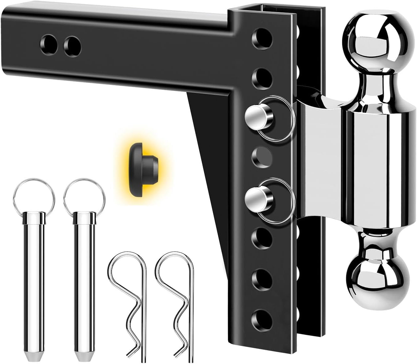 50963 Adjustable Dual Ball Mount Fits 2 Inch Receiver 6 inch Drop 7.5 ...